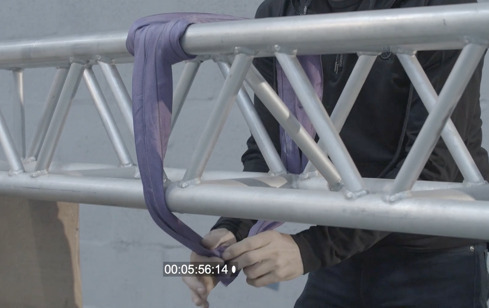 Circus rigging from truss