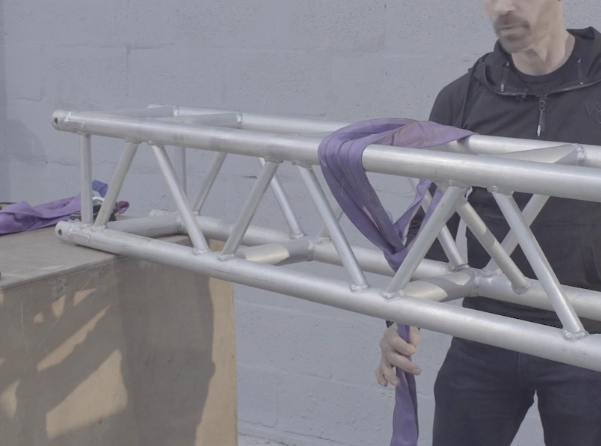 Circus rigging from truss